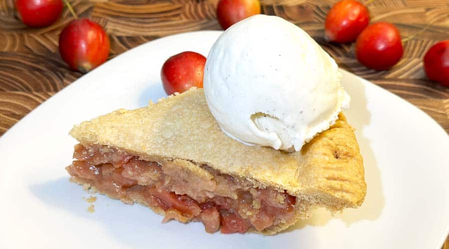 Crabapple maple syrup pie - Tyrant Farms